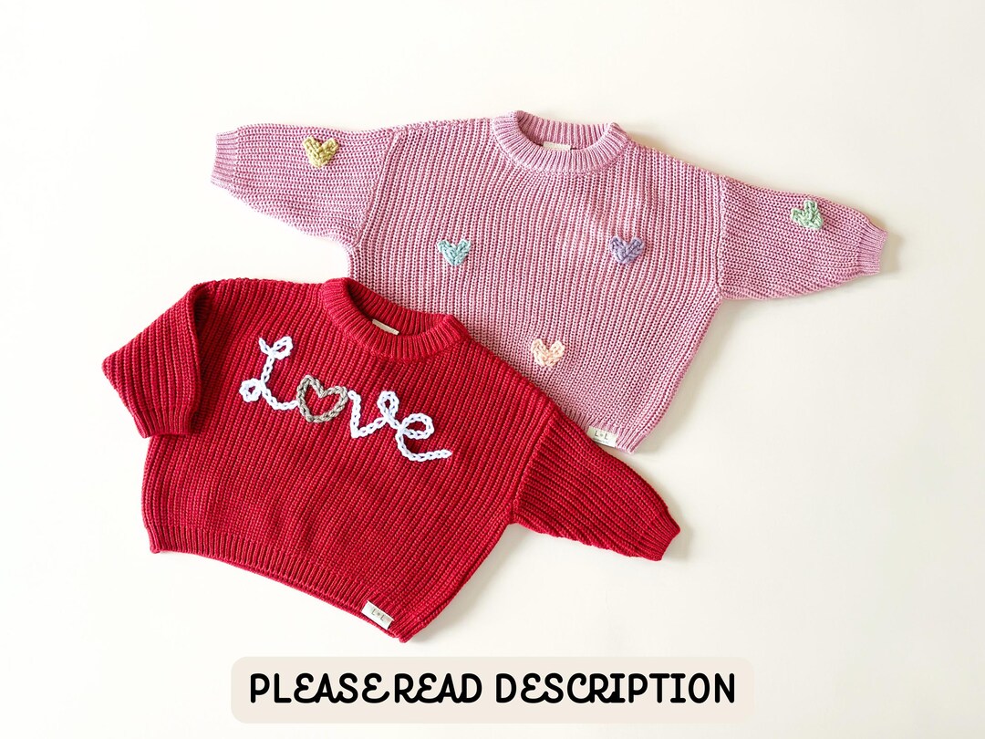 Custom Embroidered Valentine's Day Sweater, Valentine's Day Baby ...