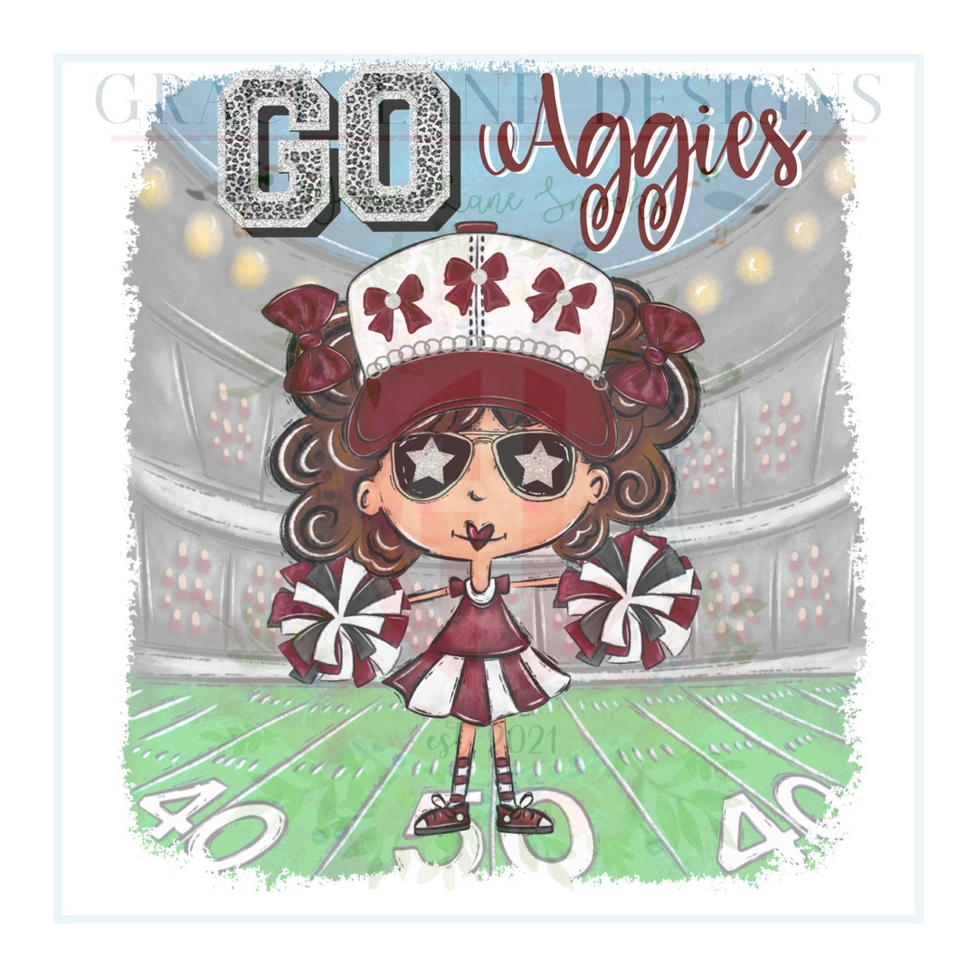 AGGIES MAROON Silver Gray Png Hand Drawn Preppy Bows With Pearls ...