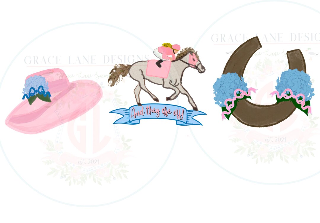 KENTUCKY DERBY PNG Hand Drawn Procreate Watercolor Digital Download ...