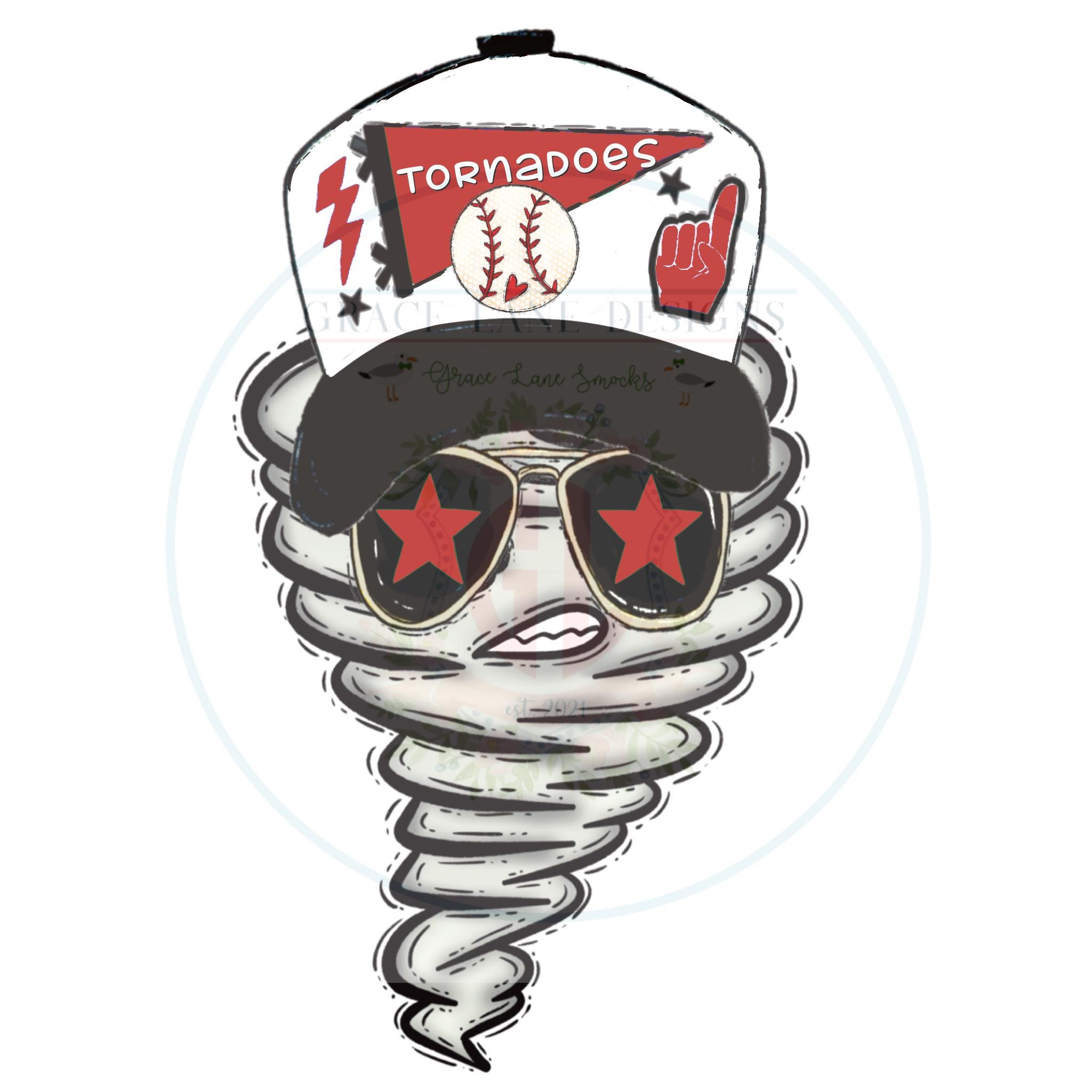 Red Black Tornado Trucker Hat Png Hand Drawn Procreate Digital Download ...
