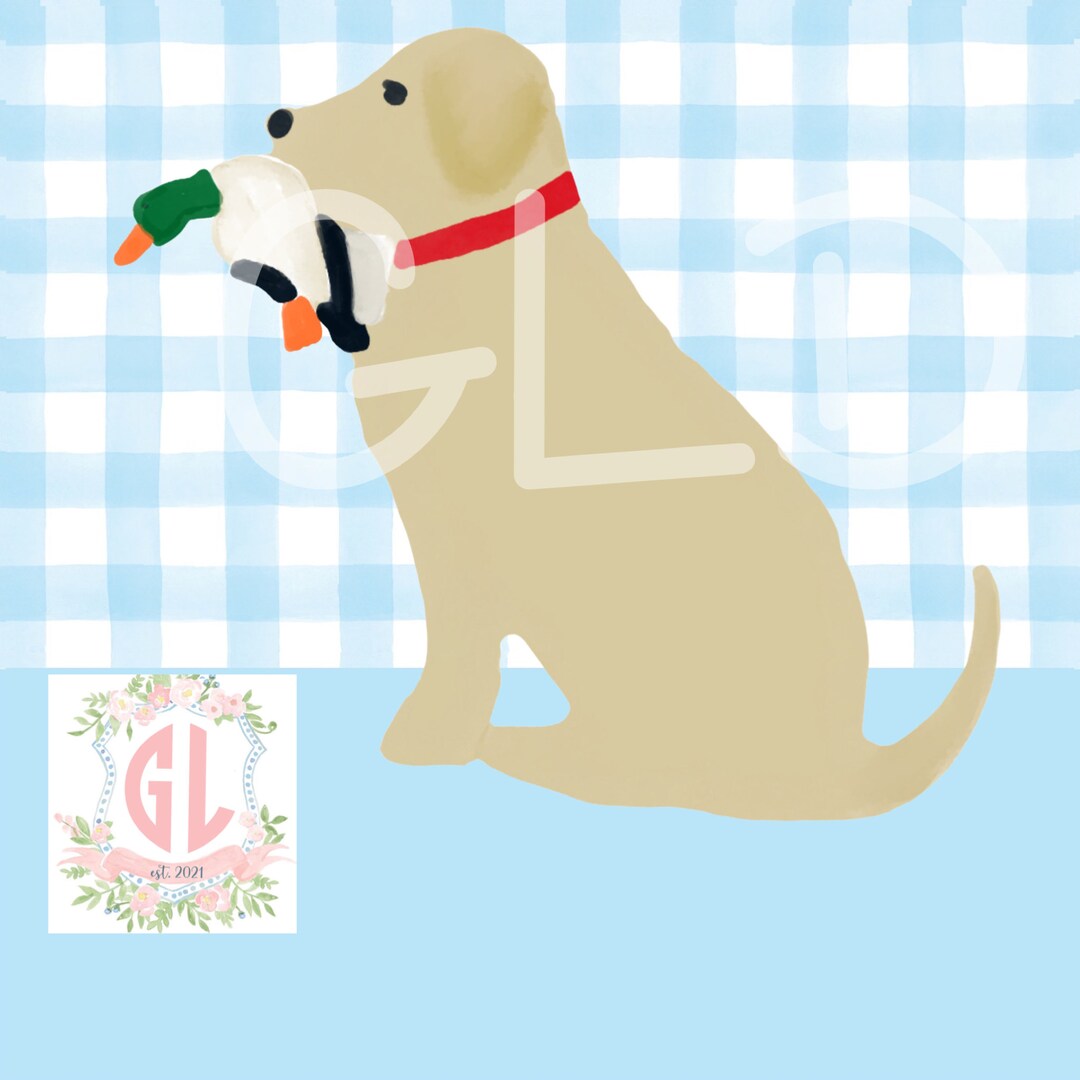 PNG Hand Drawn Procreate Digital Download Duck Hunter Dog Lab - Etsy
