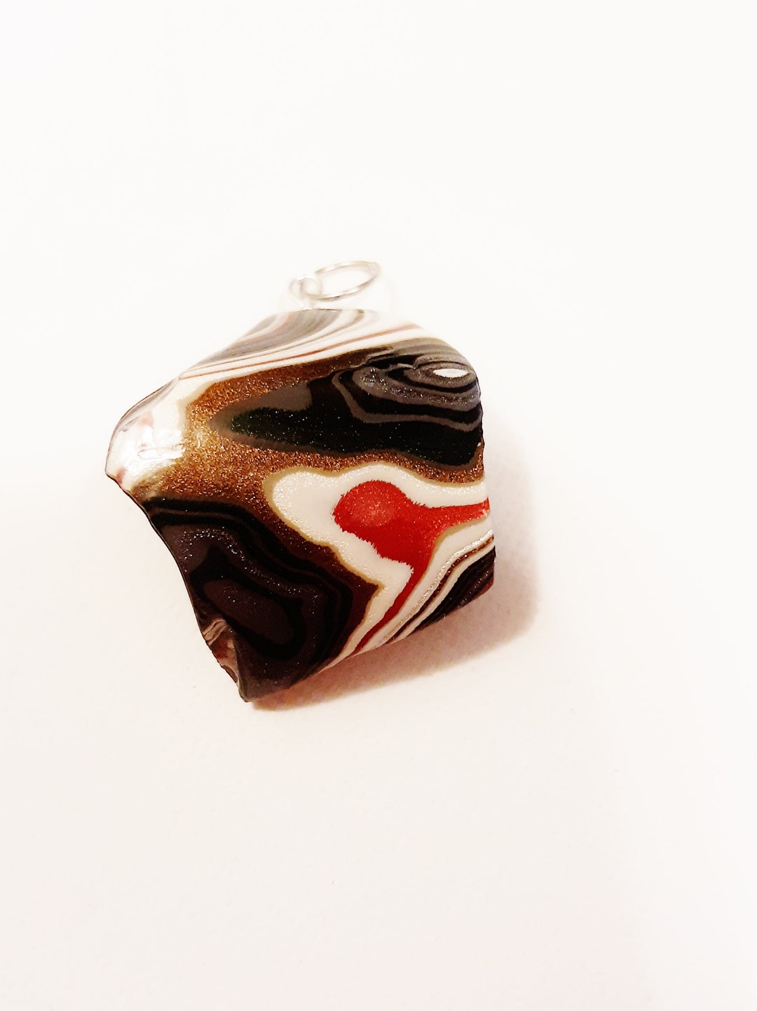 Natural Cut 1.2" True Verified Fordite Pendant, OOAK - Etsy