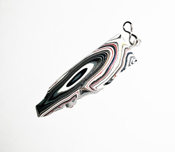 Shaved Cross section Stalactite-Cut True Fordite Pend… - Gem