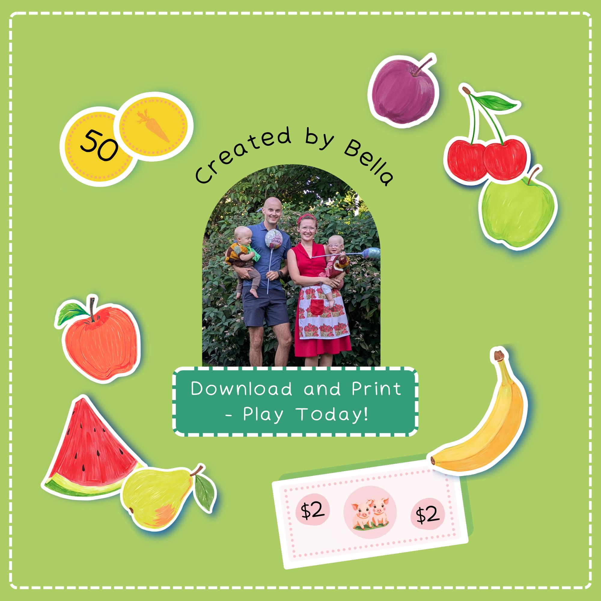 Printable Veggie Stand | Kids Farmers Market Pretend Play Kit (PDF) - Etsy
