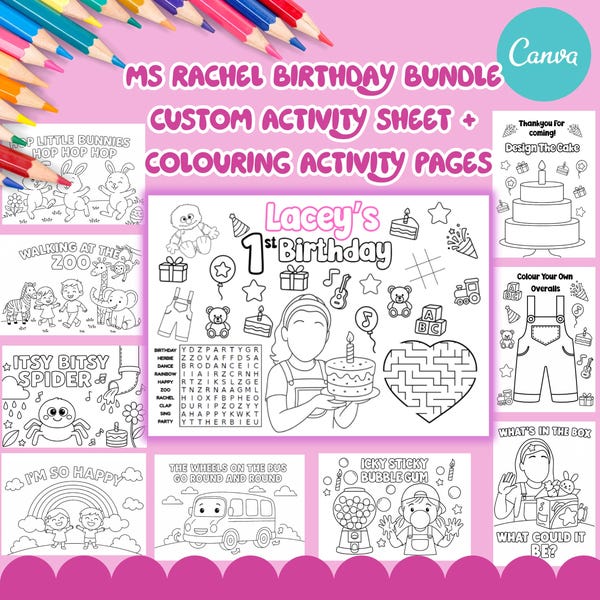 Ms Rachel Coloring Pages - Etsy