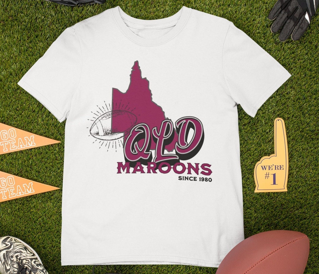 State of Origin QLD Maroons Supporter Shirt , NRL Supporter, Queensland ...