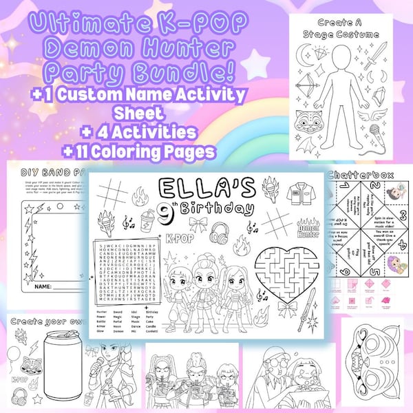 Kpop Demon Hunters Activities - Etsy