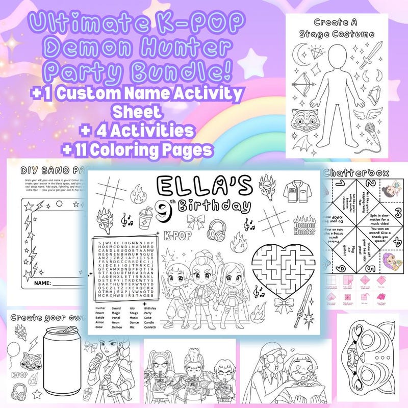 Kpop Demon Hunters Activities - Etsy