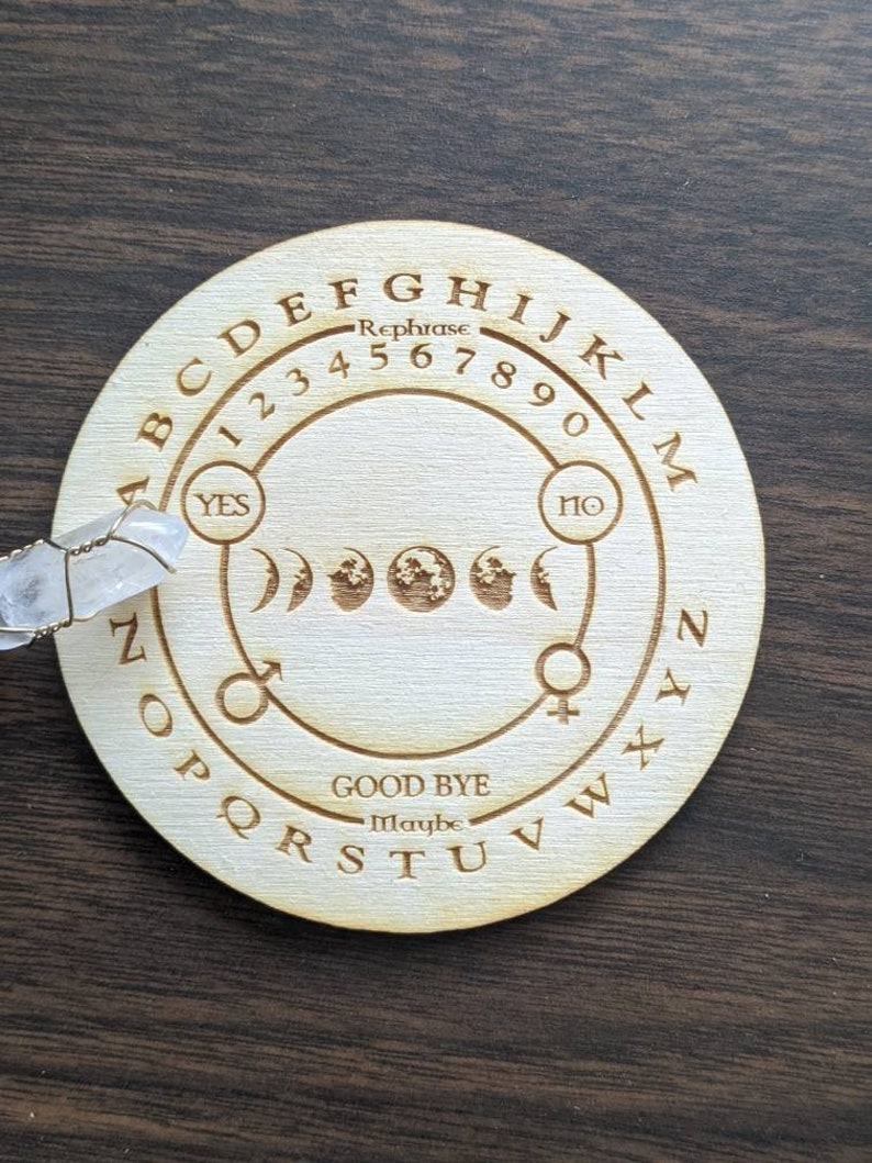 Pendulum Wood Divination Board - Moon Phase Pendulum Board - Travel ...