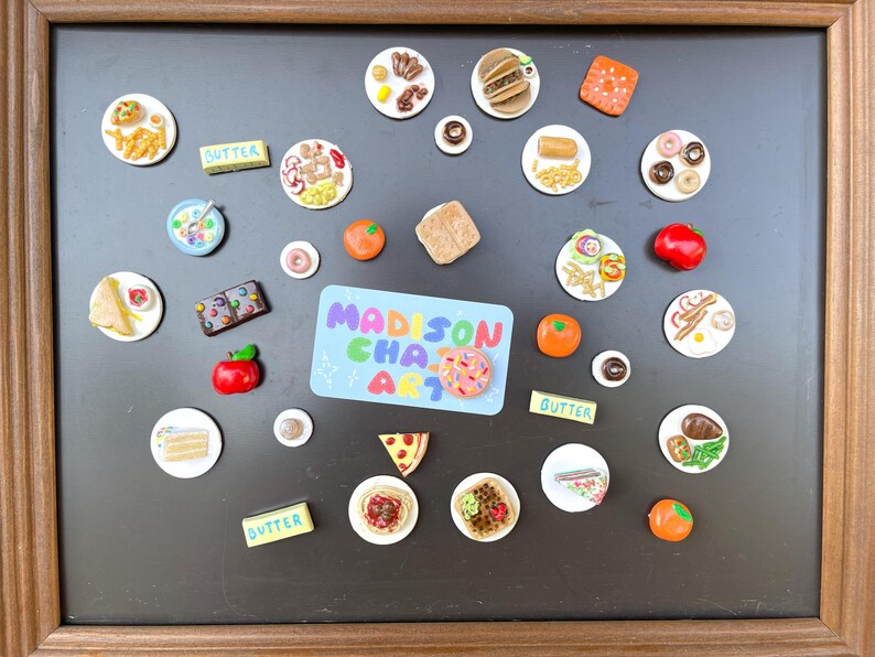 Handmade Polymer Clay Refrigerator Mini Food Magnets - Pies - Etsy