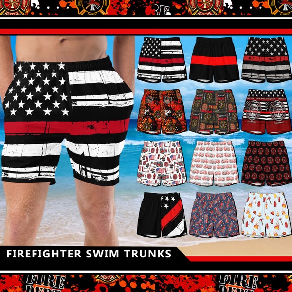 Fire Swim Trunks - Etsy