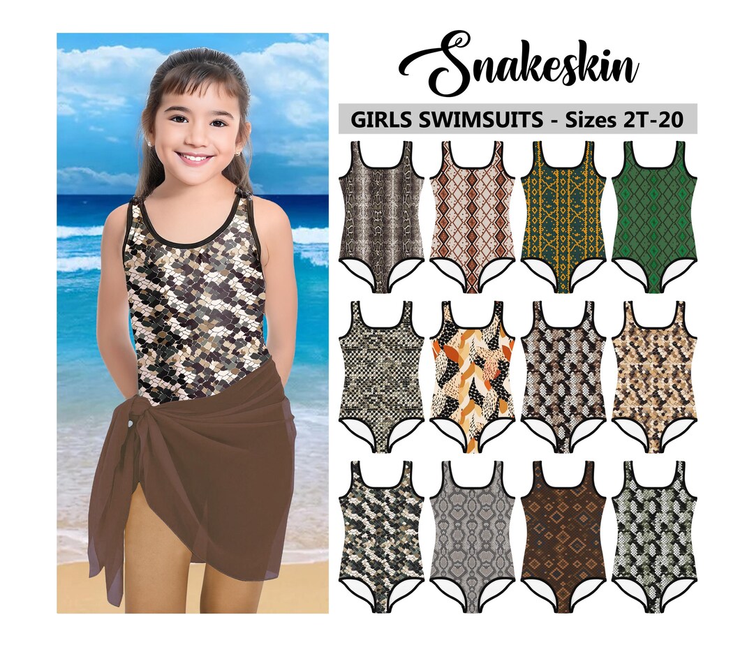Kids Snake Snakeskin Swimsuit #1 - Sizes 2T-20 - Baby Teens Bathing ...