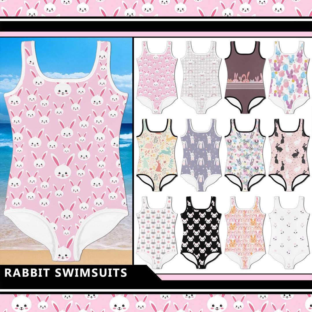 Kids Rabbit Swimsuit 1 Sizes 2T-20 Baby Teens Bathing - Etsy