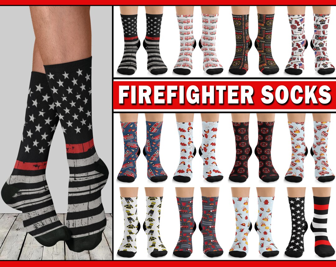 Firefighter Crew Socks 1 Unisex Premium Quality Thin - Etsy