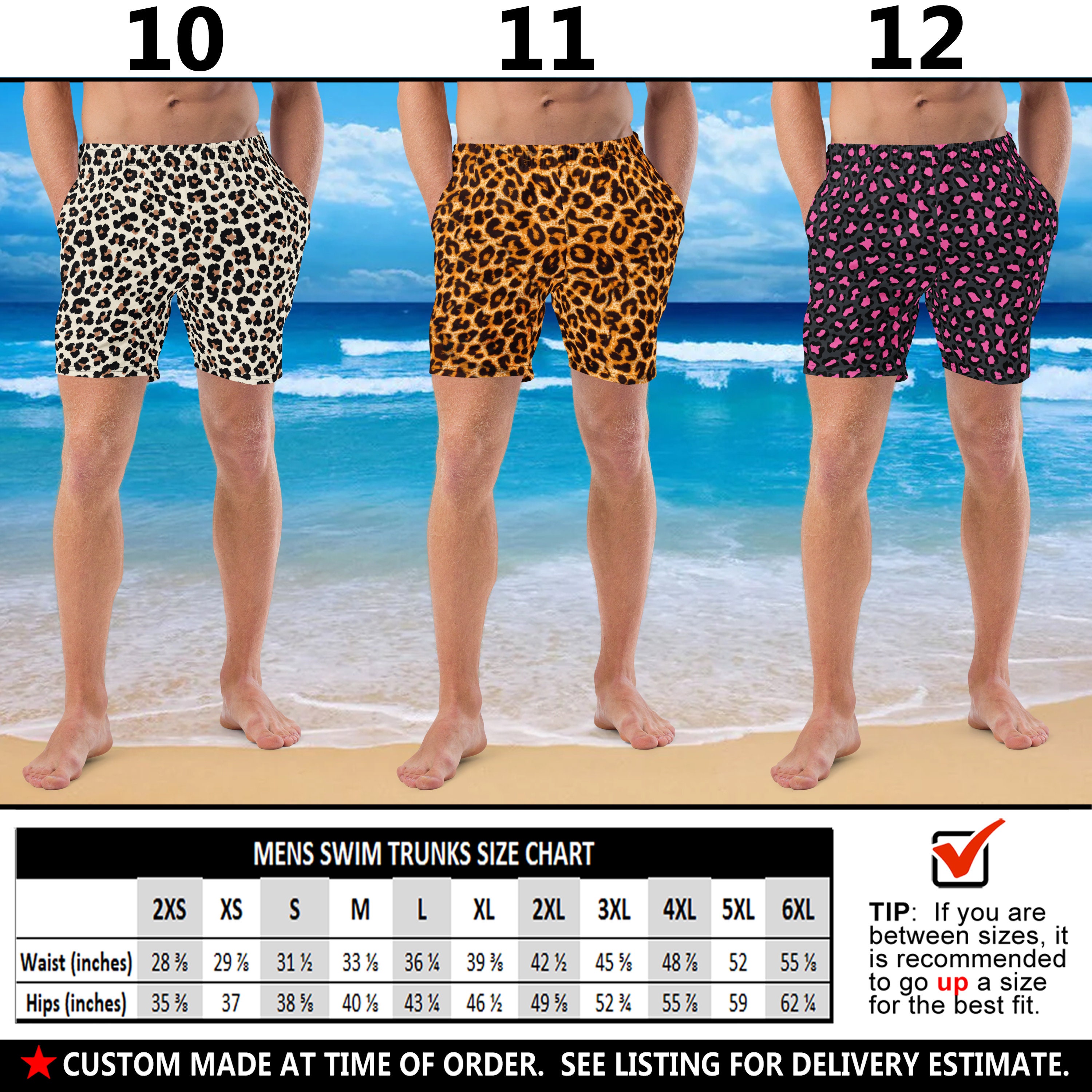 Mens Leopard Print Swim Trunks at Richard Schrader blog