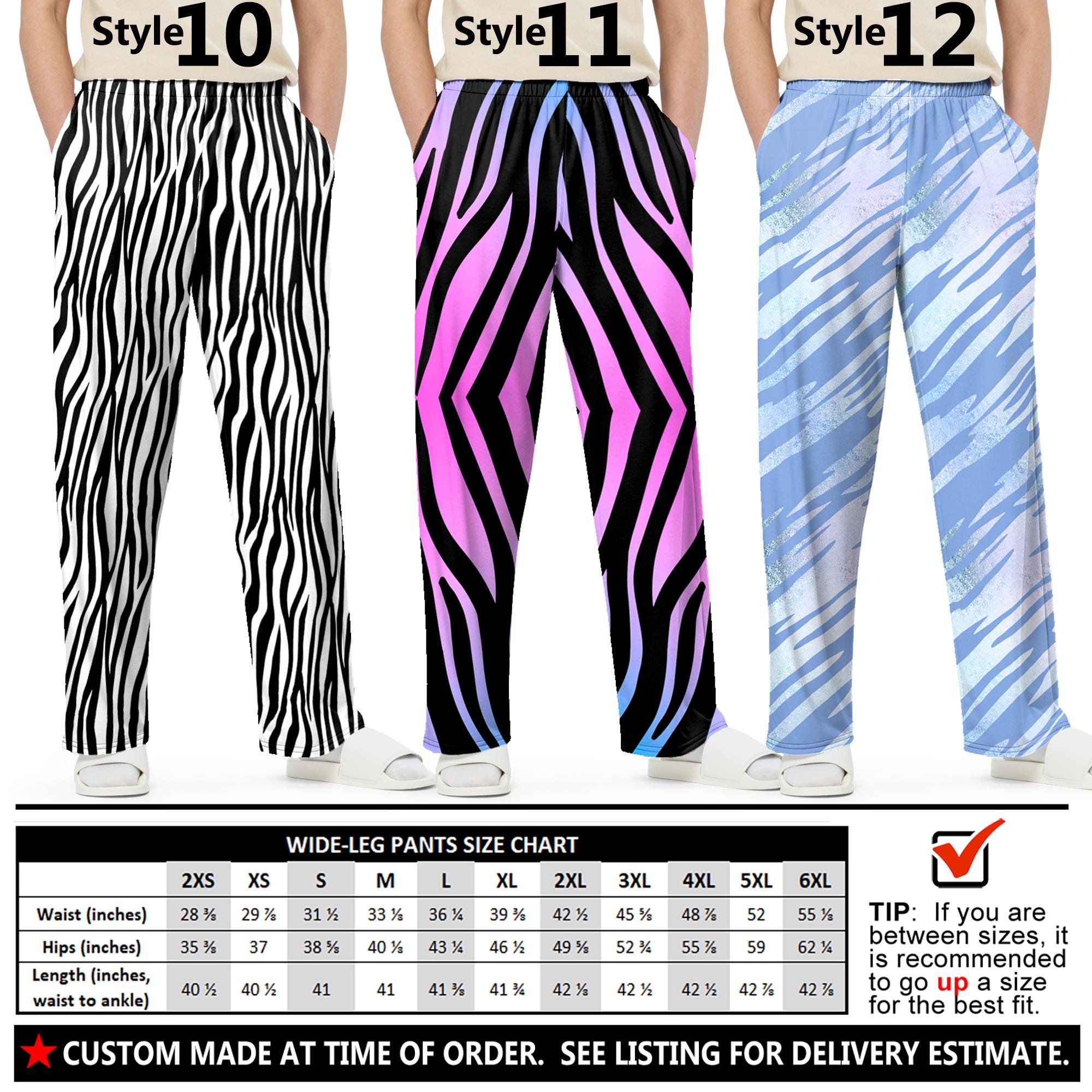 Men's Zebra Stripes Pants #1 - Wide Leg Pants - Animal Print Pants ...
