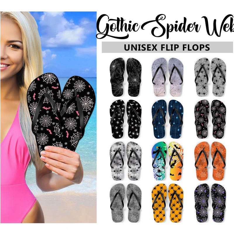 Halloween Flip Flops - Etsy