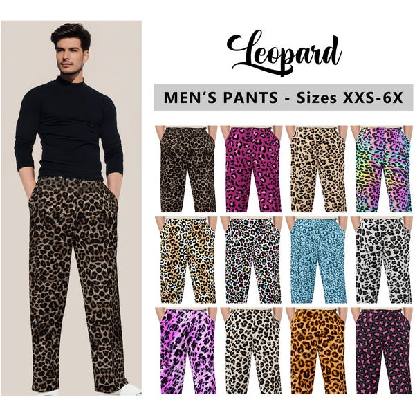 Leopard Print Wide Leg Pants - Etsy