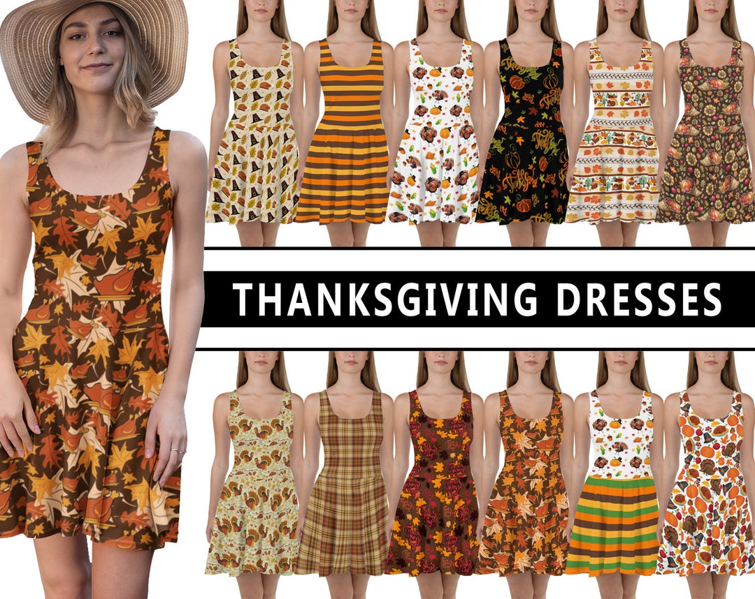Thanksgiving Dress 1 Happy Turkey Day Pumpkins Plaid - Etsy