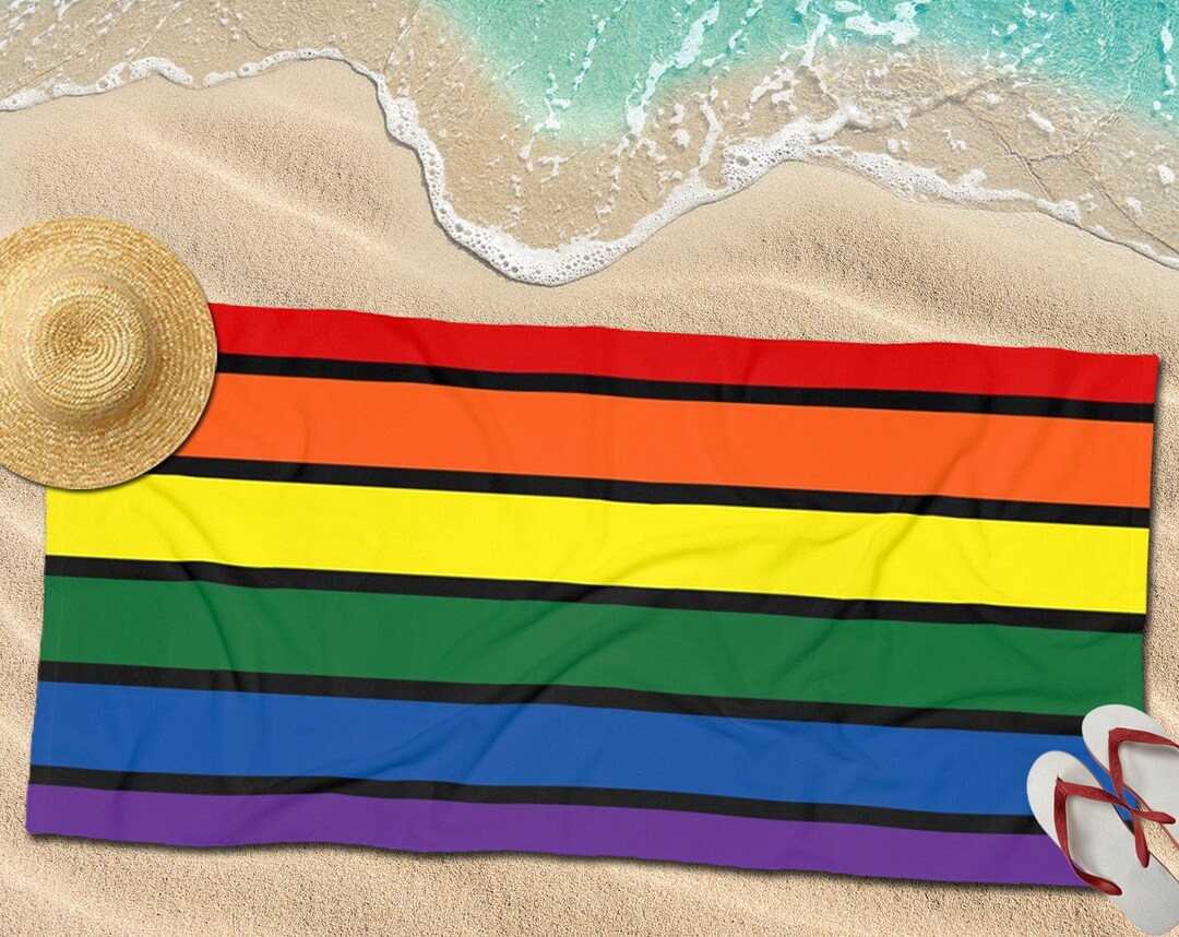 Beach Towel Gay Pride 4 Pride Month Pride Parade Rainbow LGBTQ Fun ...