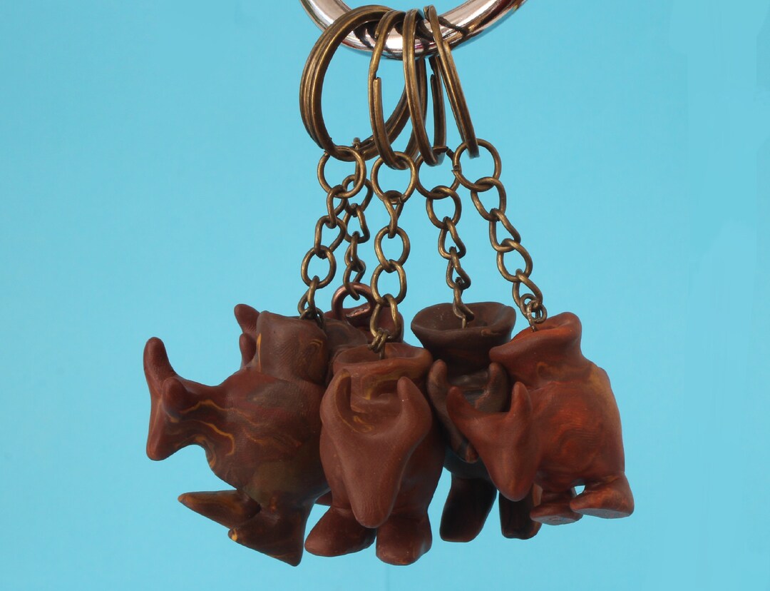 Neolithic Baby Bottle Animal Polymer Clay Bronze Keyring - Etsy