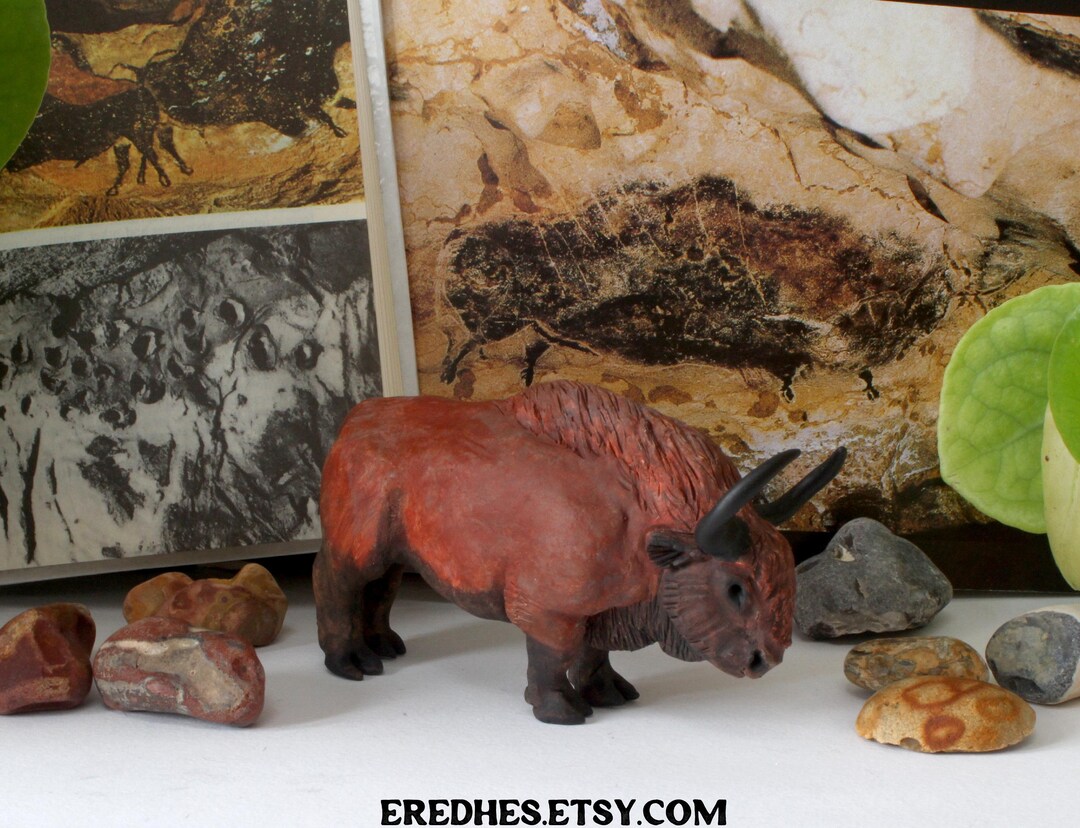 Cave Bison | Clay Sculpture Figure | Inspired by the Lascaux Cave ...