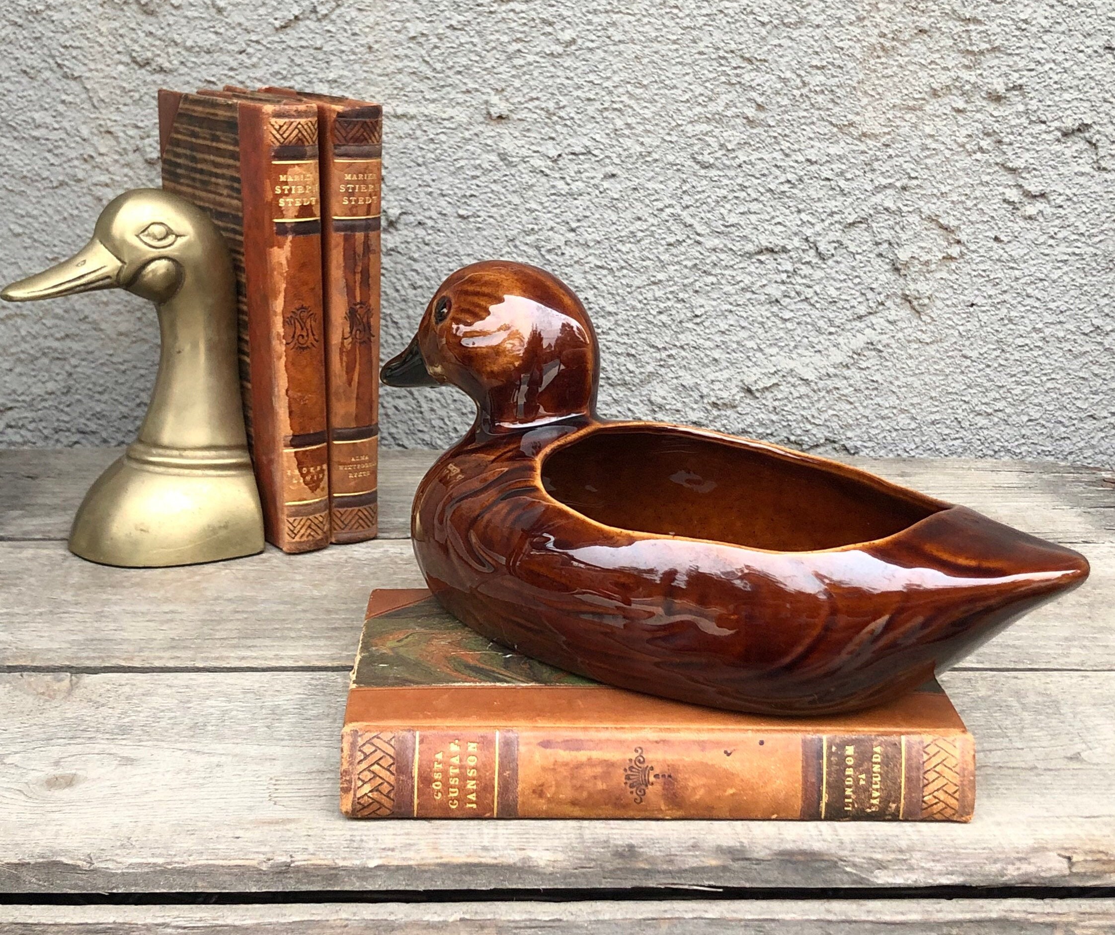 Vintage Ceramic Brown Duck / Bird Planter / Pot / Flower Pot | Etsy