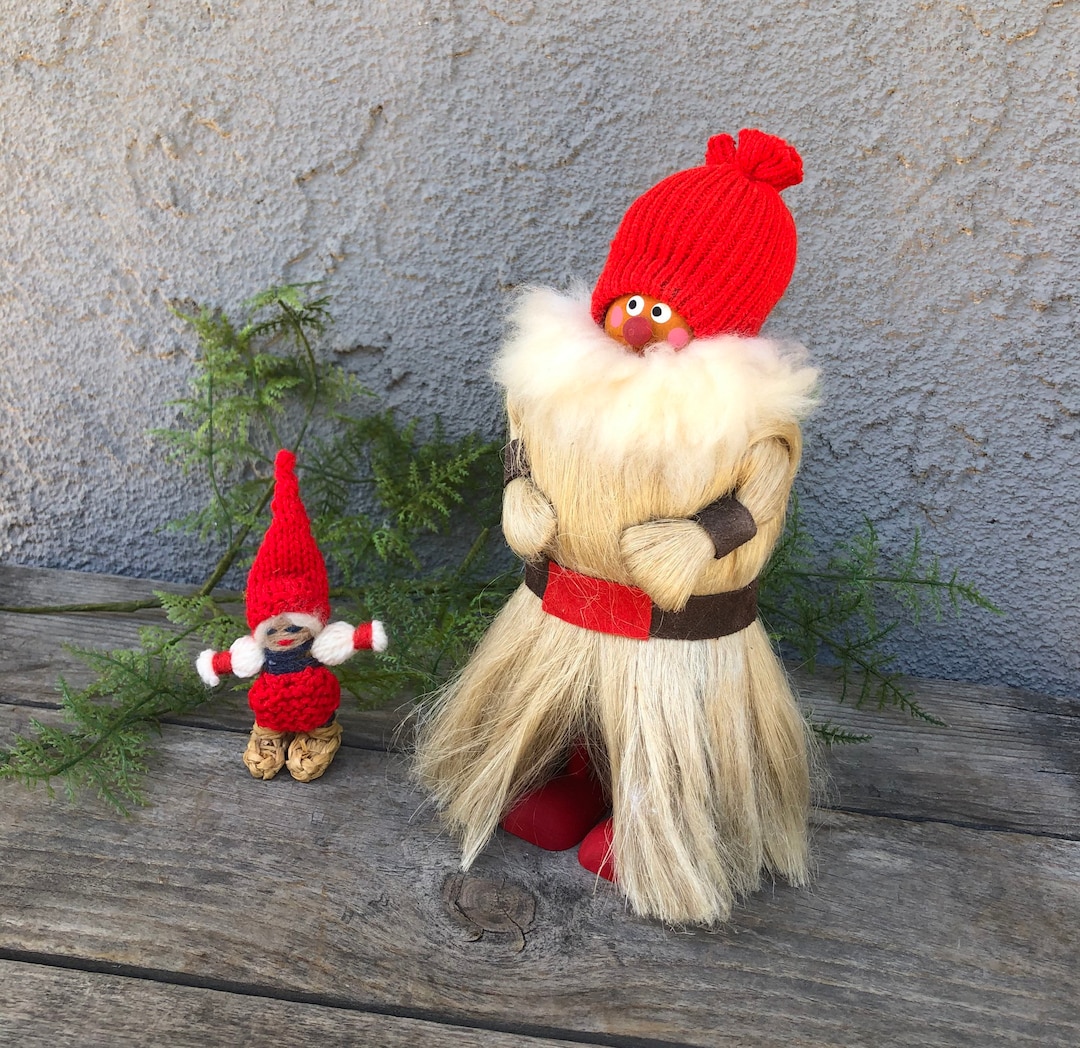 Swedish Wooden 10" Tall Elf / Gnome /santa's Helper /santa Claus ...