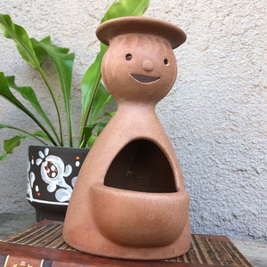 Stoneware Designs West/sdw -california Pottery-clay Gnome/man Candle ...