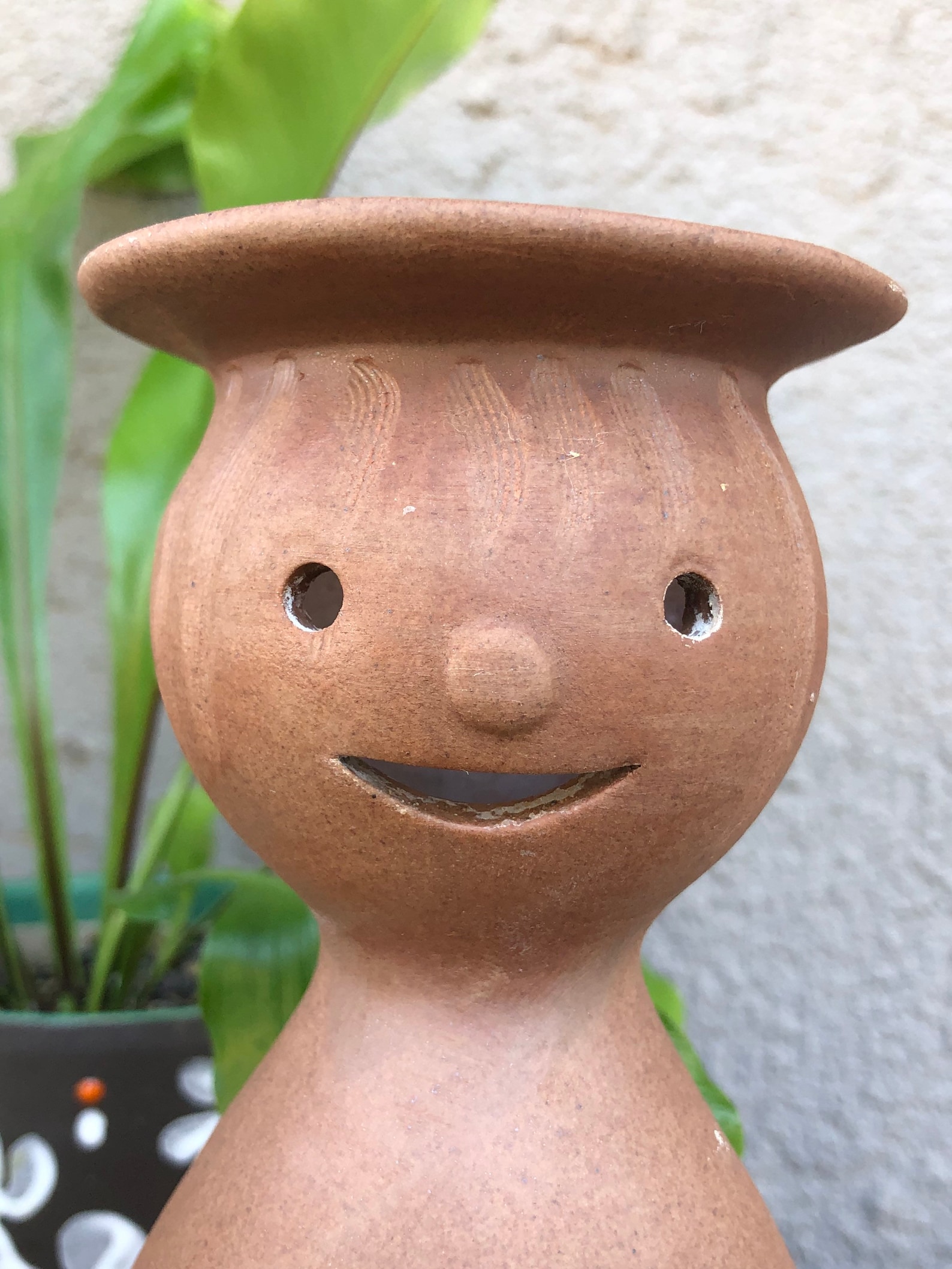 Stoneware Designs West/sdw -california Pottery-clay Gnome/man Candle ...