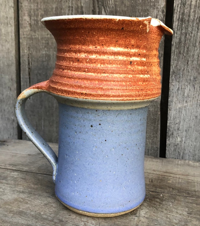 Hand Thrown Matte Stoneware Pitcher / Jug / Vase - Pottery Marked LJS ...