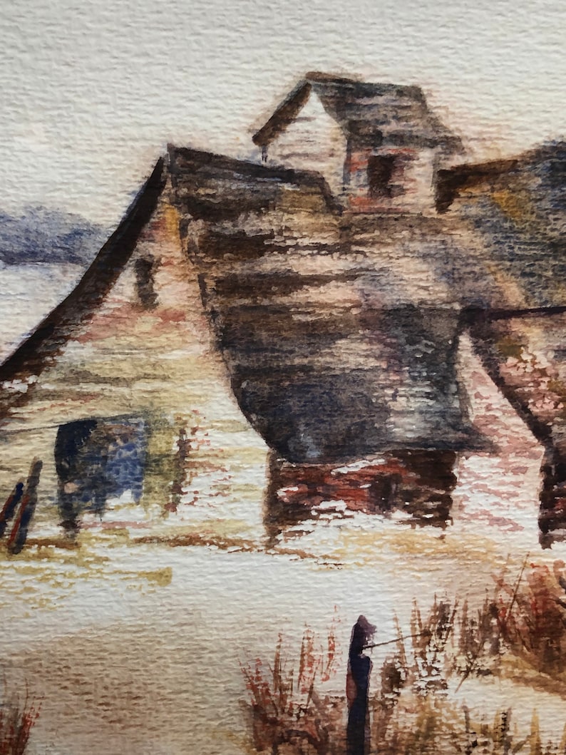 Original Signed Framed Painting / Wall Art / Wall Hanging-farm/barn ...