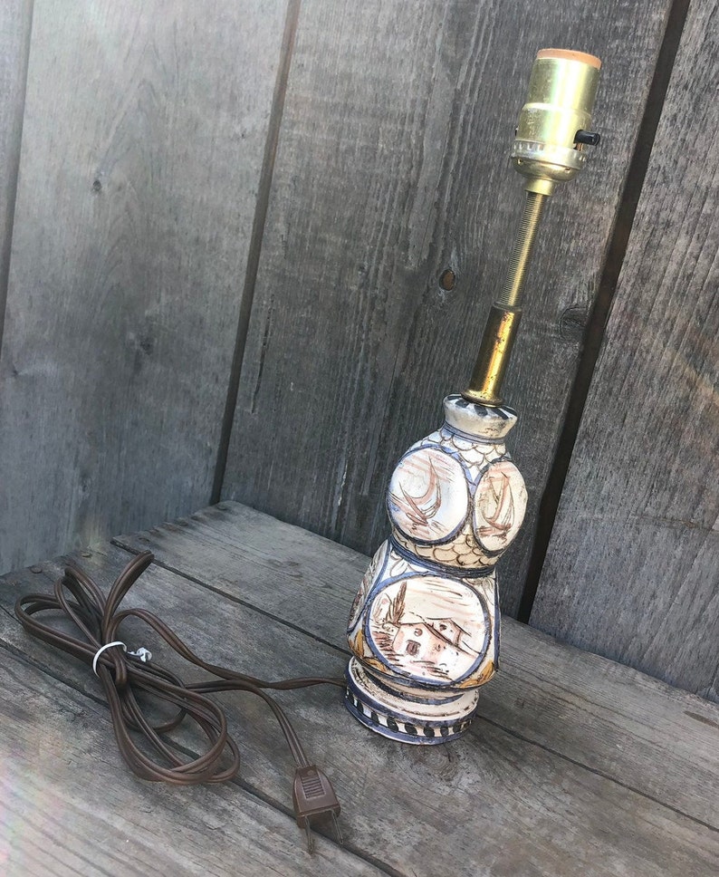 Italian Vintage Toscana Style Ceramic Accent / Table Lamp | Etsy