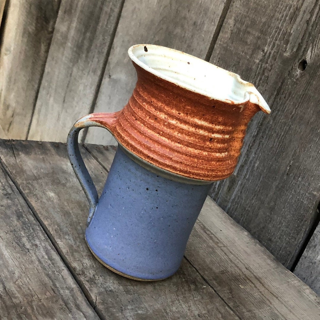 Hand Thrown Matte Stoneware Pitcher / Jug / Vase - Pottery Marked LJS ...