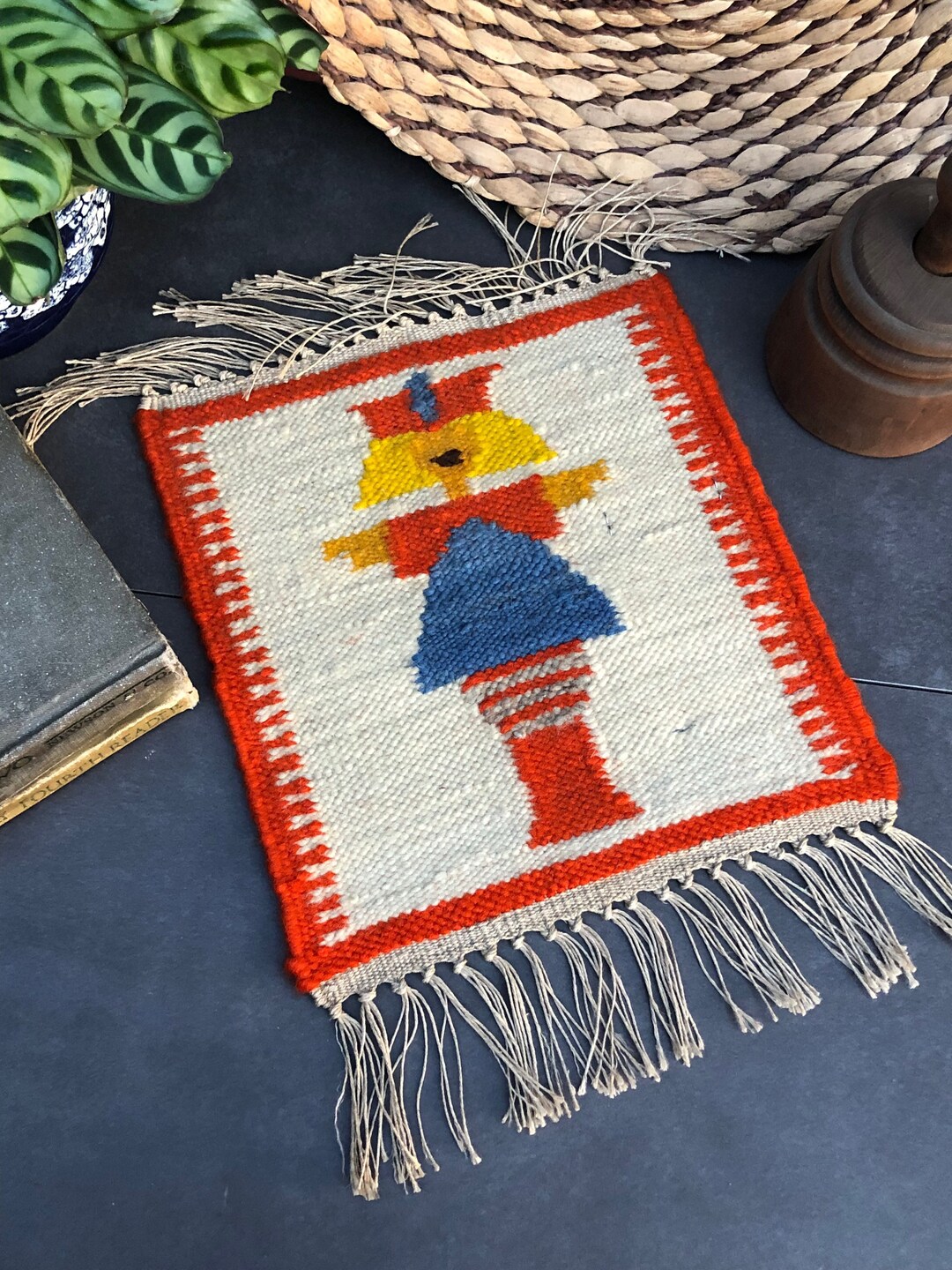 Vintage Polish Maria Domanska Woven Wool Kilim Rug Tapestry / - Etsy