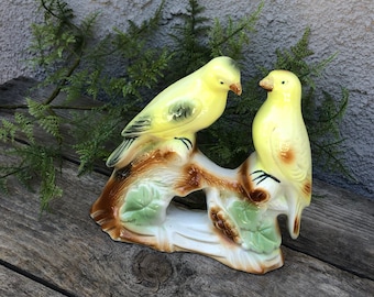 Ceramic Yellow Bird Figurine - Etsy