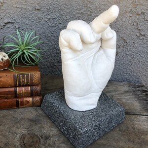 Hand Art Sculpture / Statue -middle Finger Hand Gesture -plaster / Cast ...