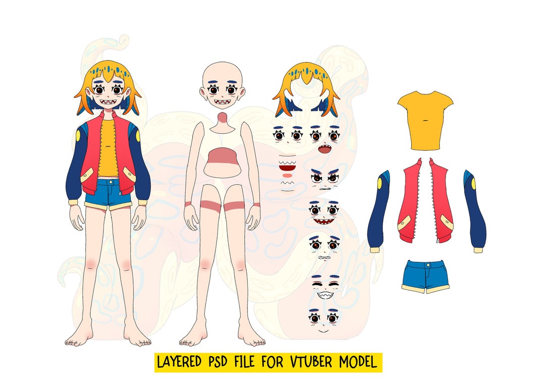 Custom Pngtuber, Vtuber Design, Vtuber Model, Vtuber Commission,2d ...