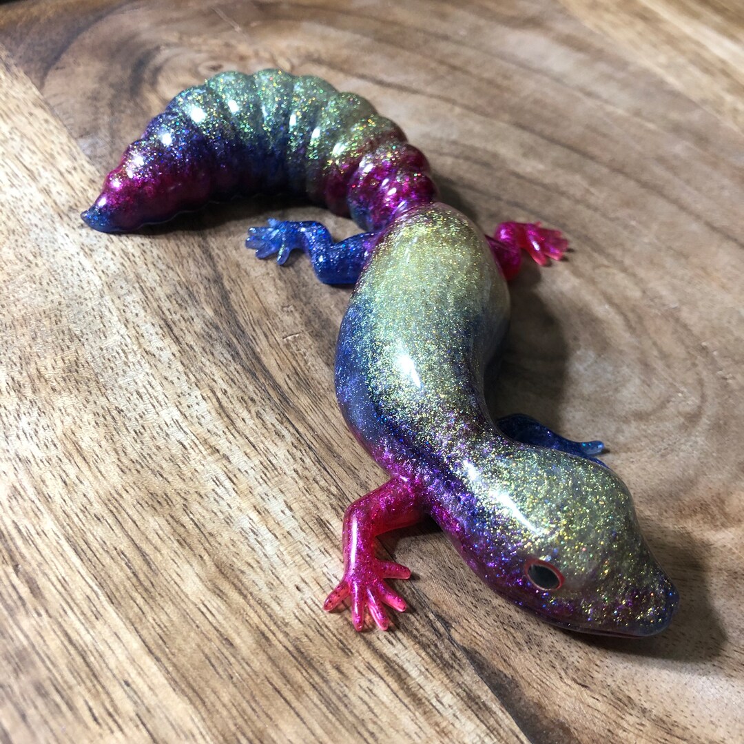 Pink Purple Galaxy Resin Lizard / Lizard Wall Art / Resin Lizard Home ...