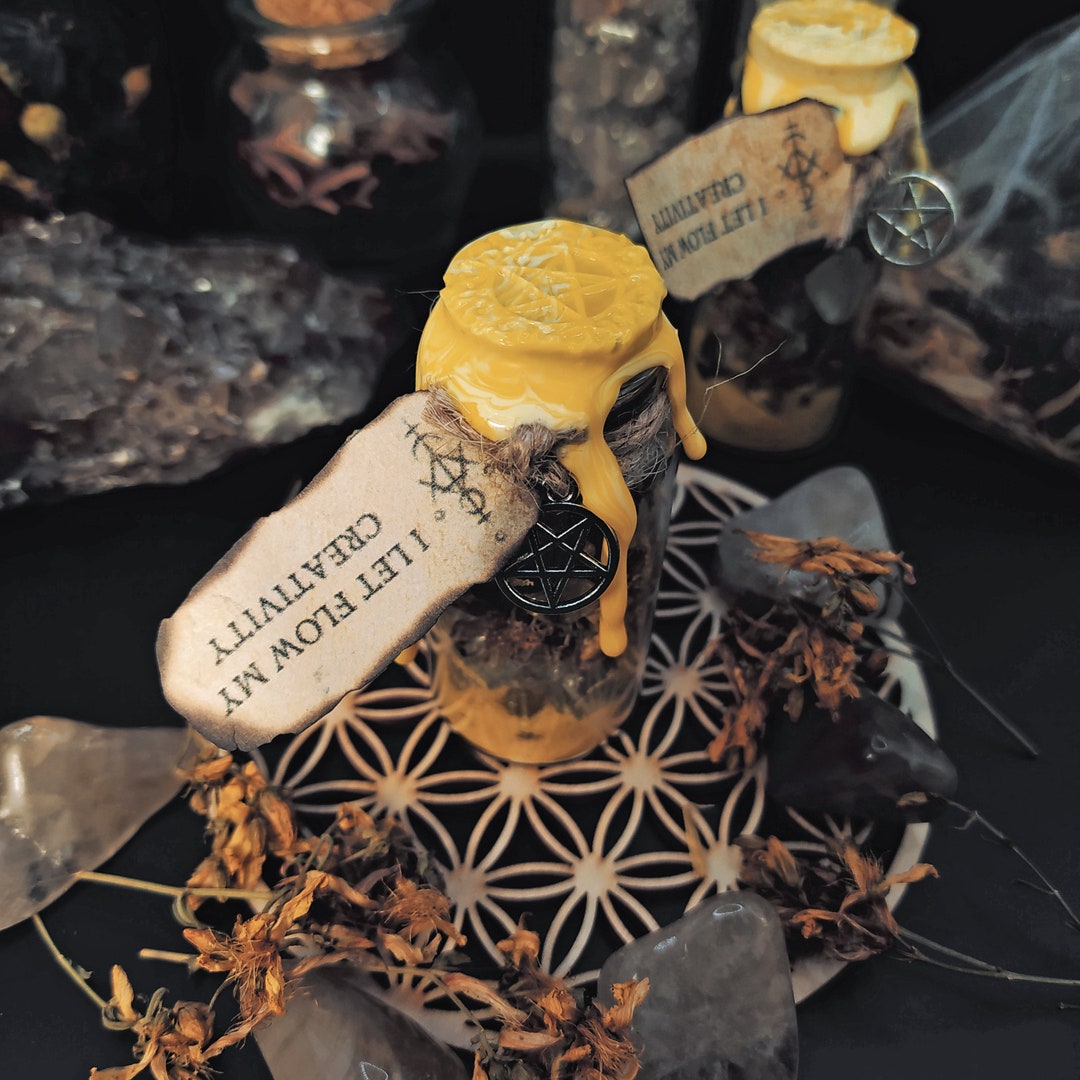 Spelljar of Creativity, Sigil, Magic Vial, Witch Bottle - Etsy