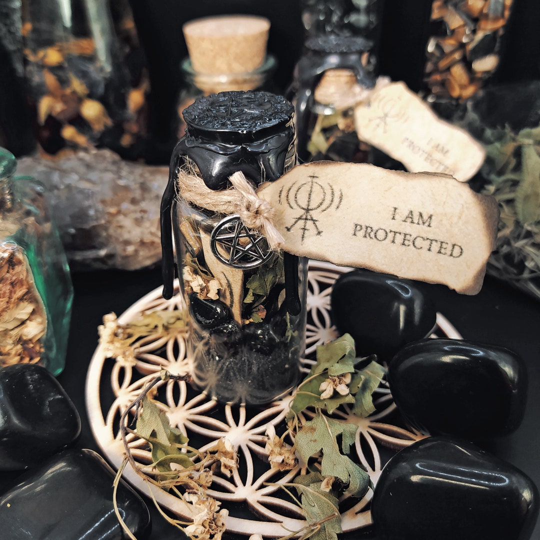 Spelljar of Protection Sigil Magic Vial Witch Bottle - Etsy
