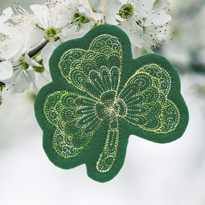 Embroidered Shamrock - Etsy