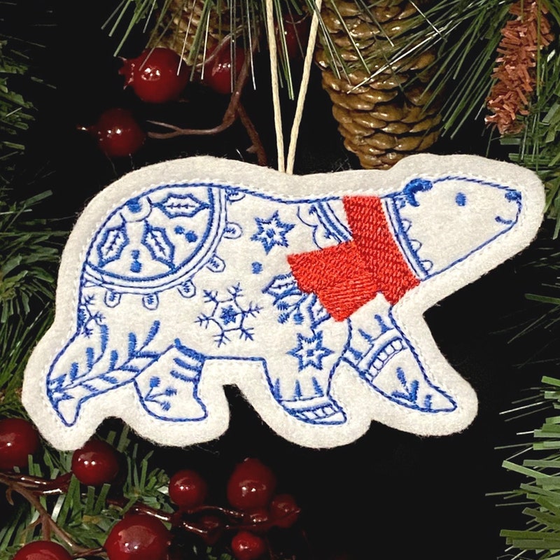 Polar Bear Christmas Decorations - Etsy