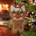 Gingerbread Cat Christmas Cookie Ornament. Felt Gingerbread Cat With ...