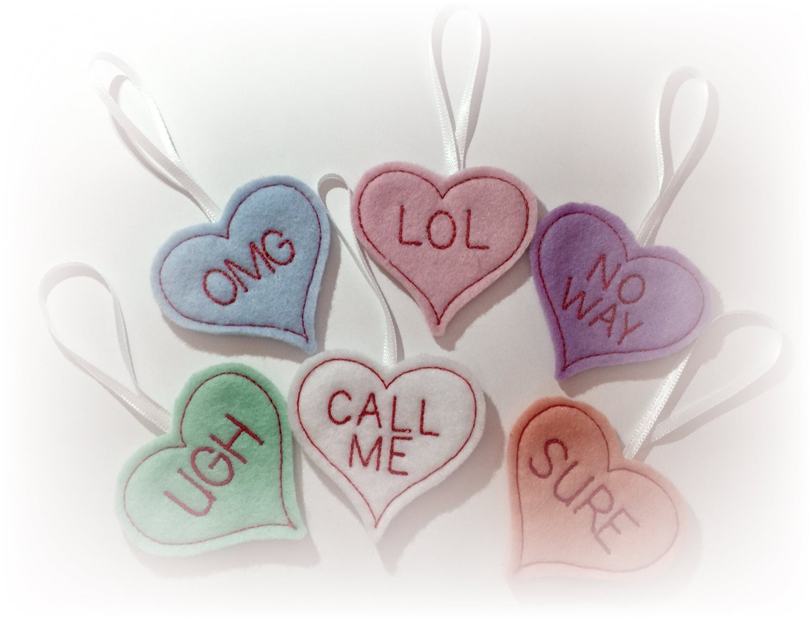 Valentines Day Mini Heart Ornaments in Sets of 6 or Singles. - Etsy