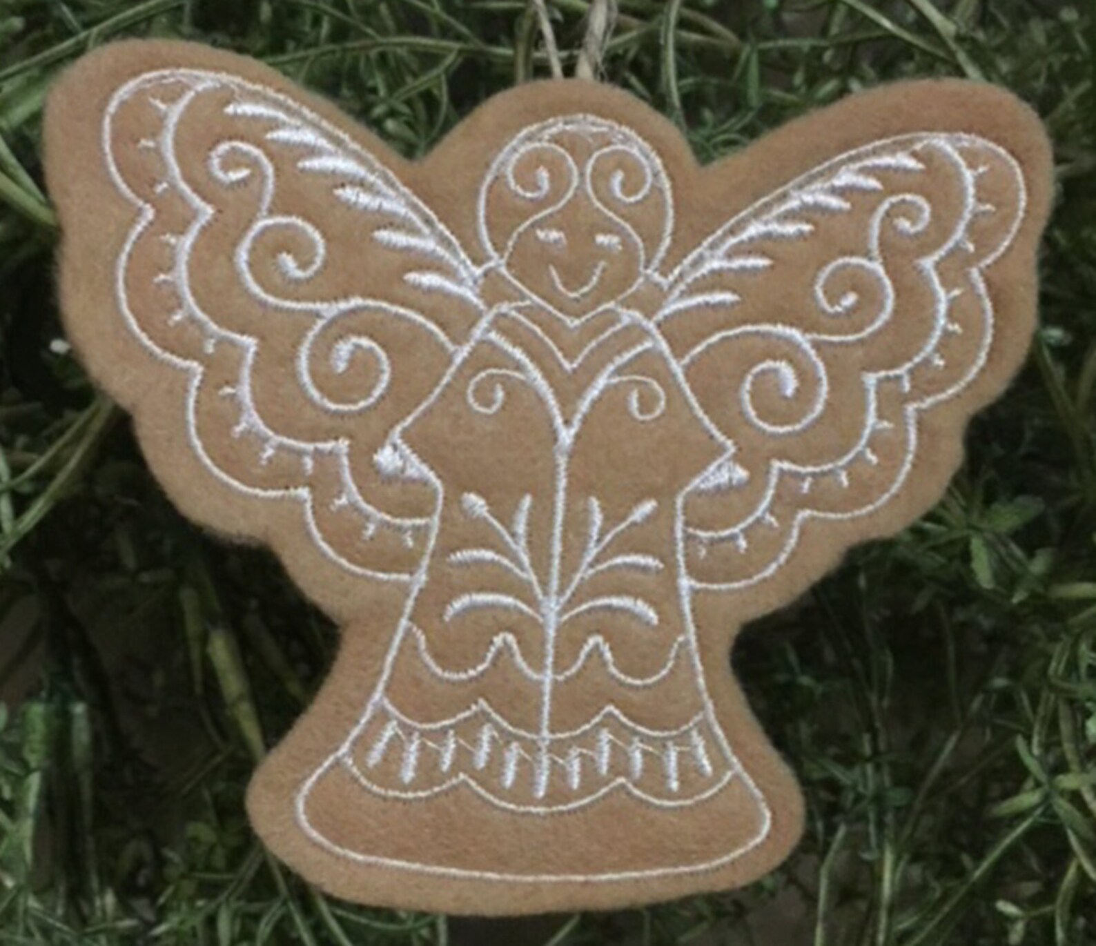 Gingerbread Angel Christmas Cookie Ornament. Felt Angel With - Etsy
