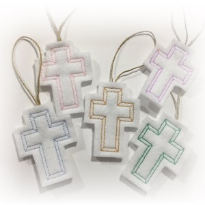 Simple Mini Cross Ornaments Available in Any Color Combo You Want. Use ...
