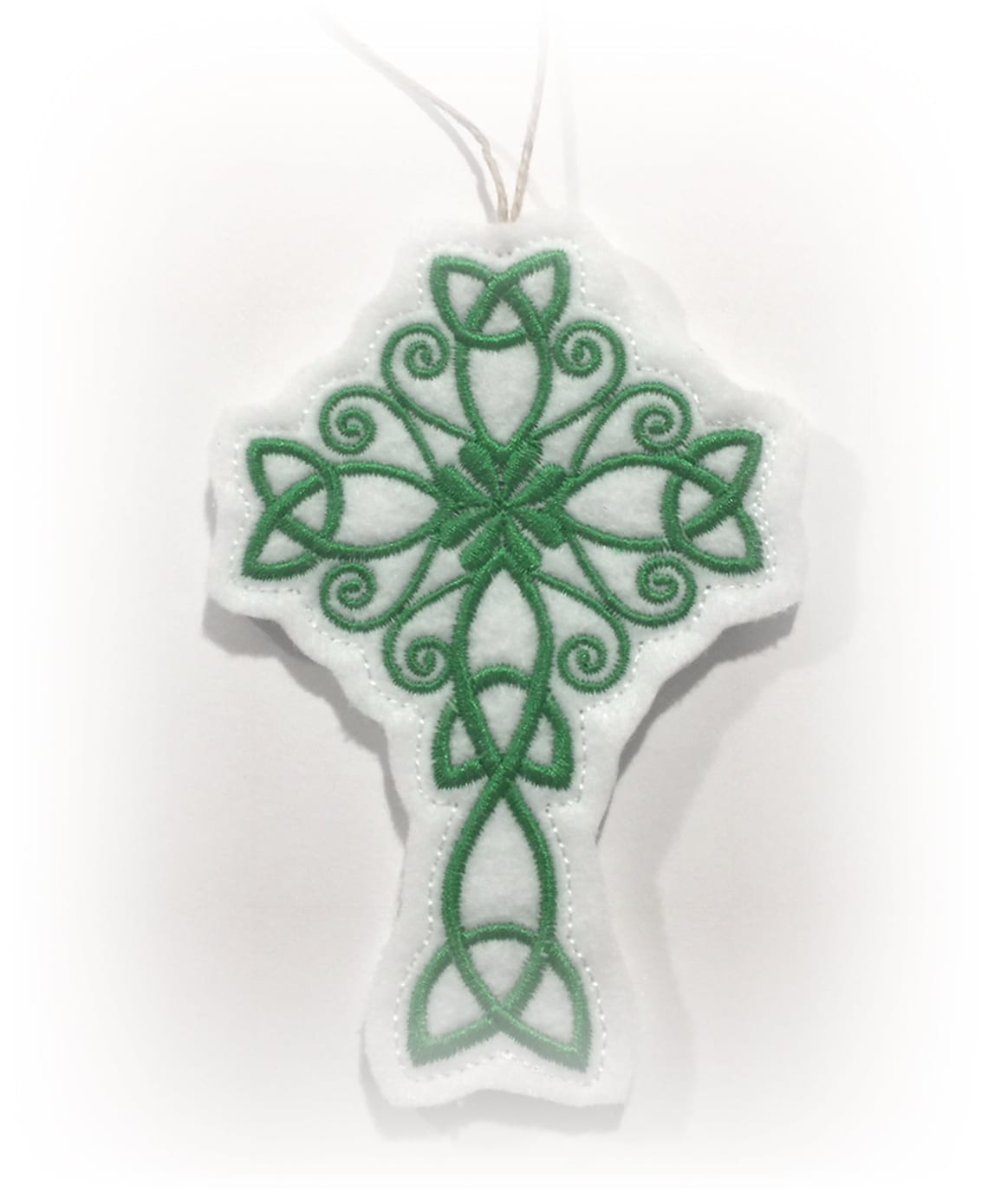 St. Patrick's Day Celtic Cross Ornament. Embroidered on - Etsy