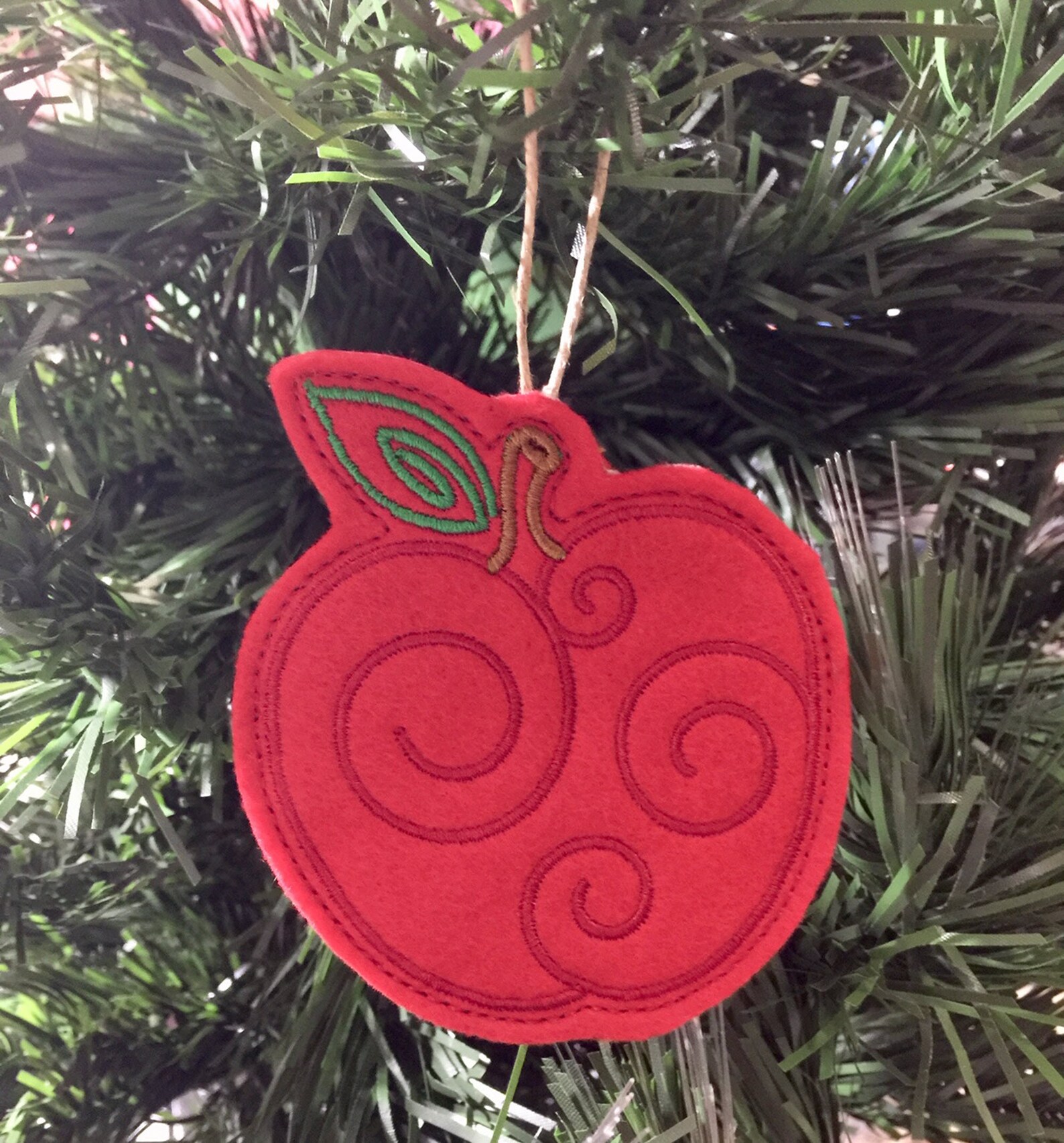 Swirly Red Apple Ornament. Fall Harvest Cider Making - Etsy
