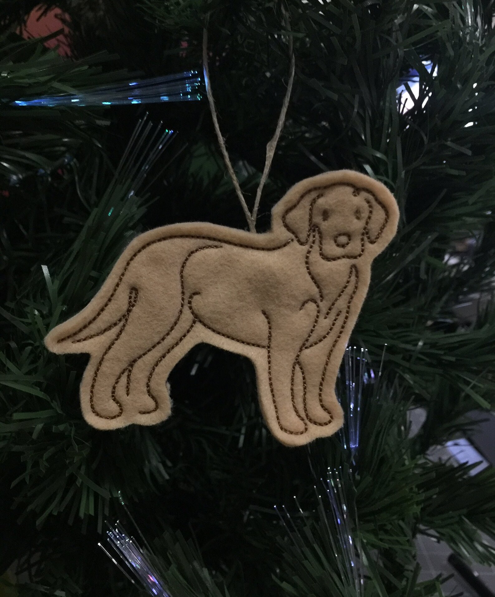 Felt Yellow Lab Dog Ornament. Felt Golden Lab Dog Ornament. - Etsy